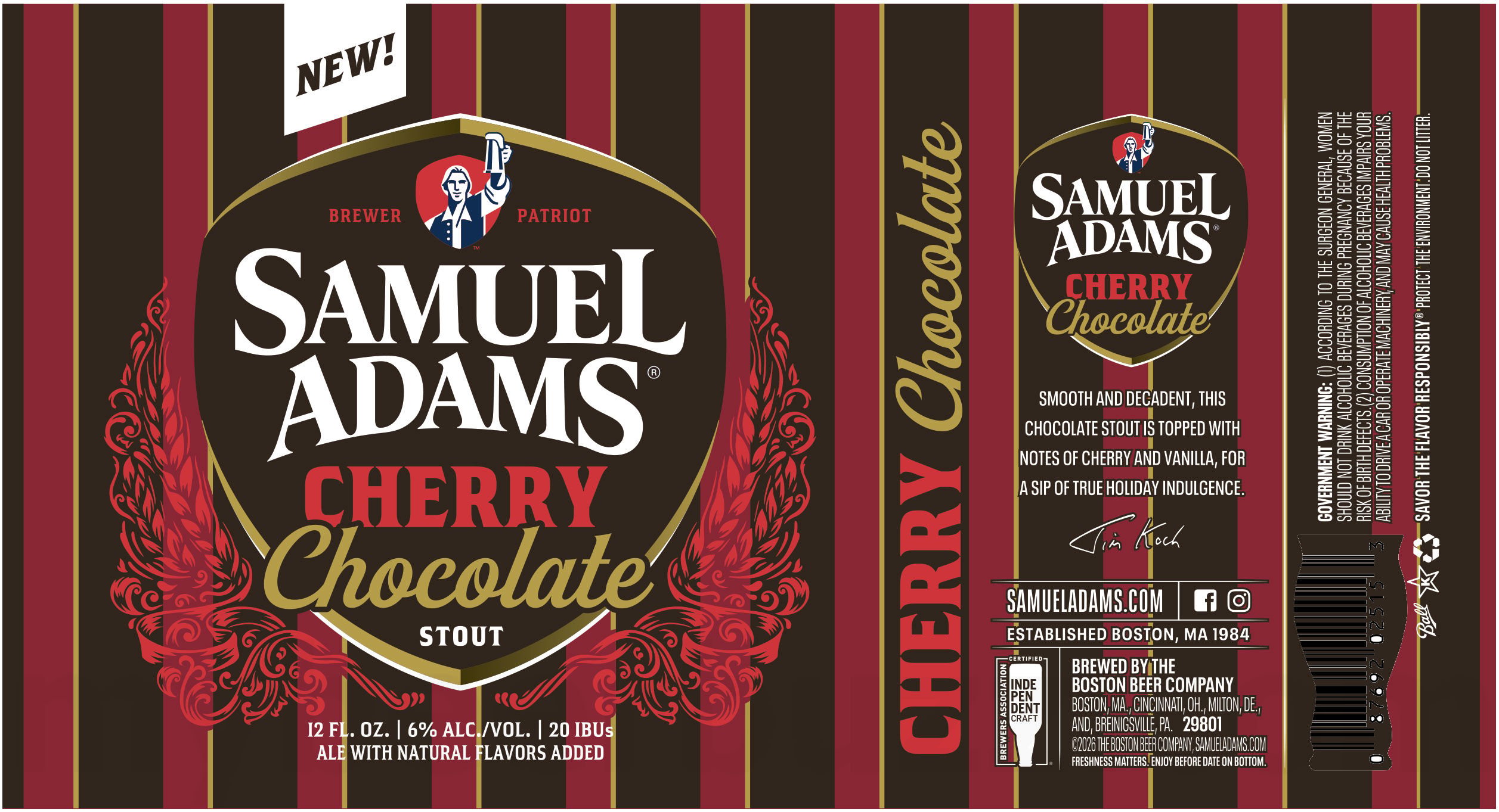 Samuel Adams Reveals New Cherry Chocolate Stout For 2026 - My BeerBuzz